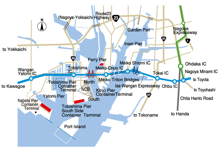Access Map｜NAGOYA PORT TERMINAL CORPORATION